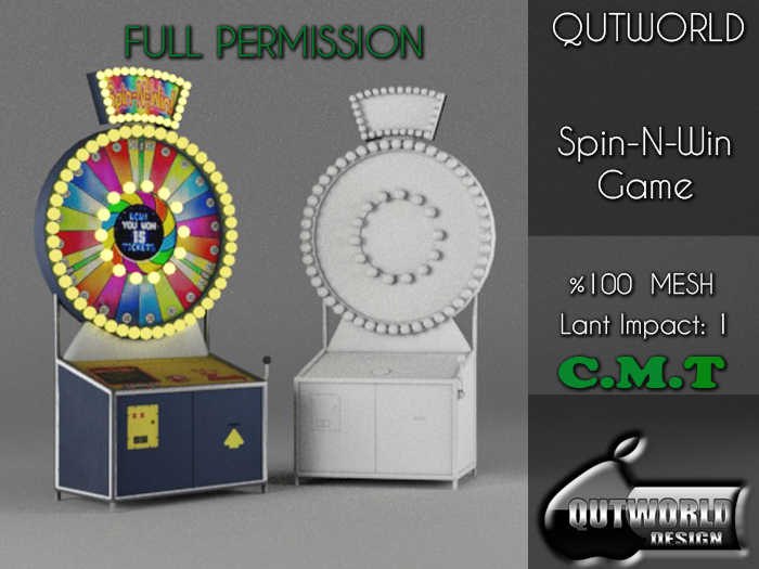 Second Life Marketplace - .::QUTWORLD FREE GIFT Spin-N-Win Game::.FP